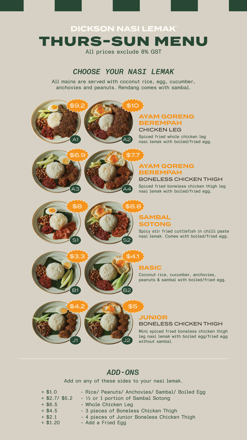 Menu – Dickson Nasi Lemak